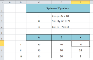 How to Solve the System of Equations in Excel | Excelchat