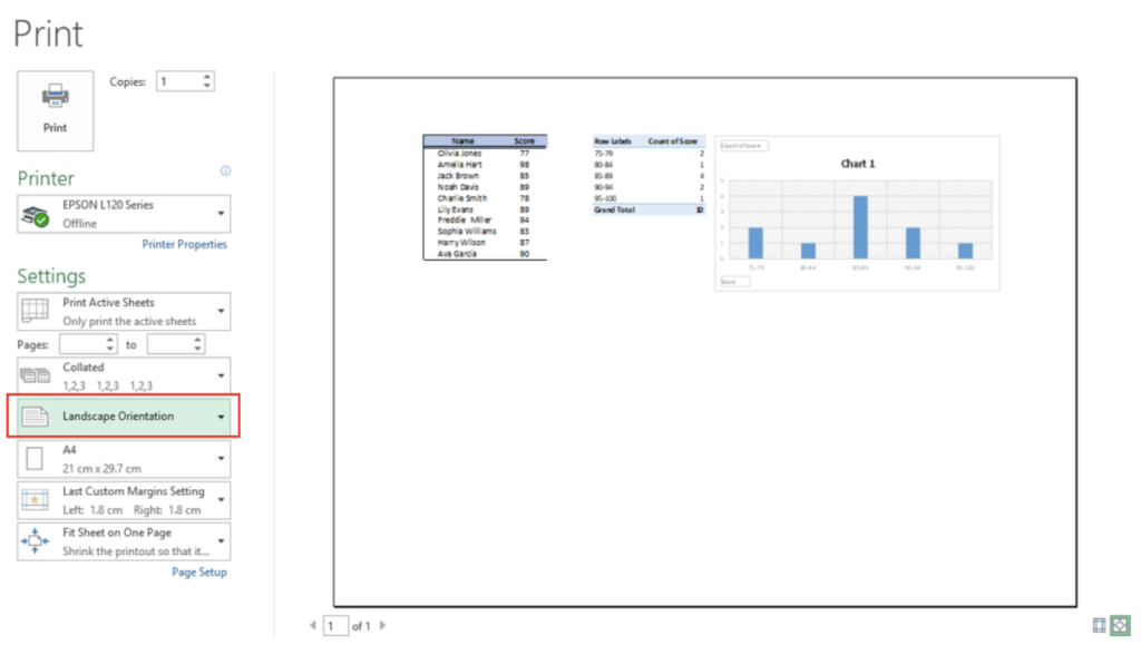 How to fit an Excel sheet on one page | Excelchat