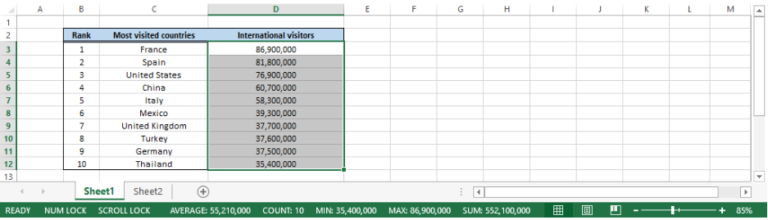 Status bar in Excel - Excelchat | Excelchat