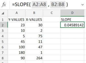 Excel Slope Function - Excelchat | Excelchat