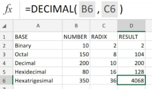 How to use the Decimal Function in Excel - Excelchat | Excelchat
