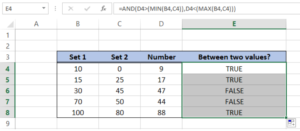 If number is between two values | Excelchat