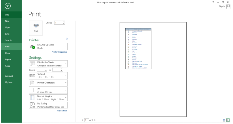How to print selected cells in Excel - Excelchat | Excelchat