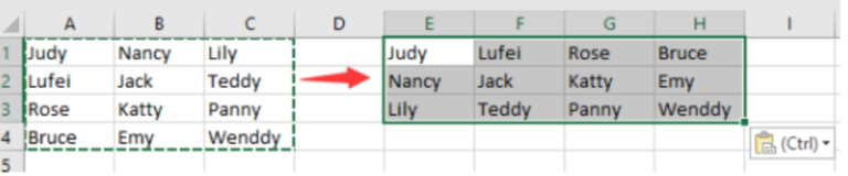 How to rotate Excel table - Excelchat | Excelchat
