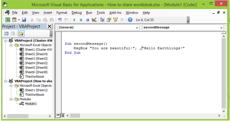 How to create and add VBA message box in Excel - Excelchat | Excelchat
