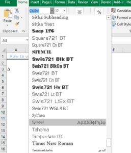 How to use the delta symbol in Excel - Excelchat | Excelchat