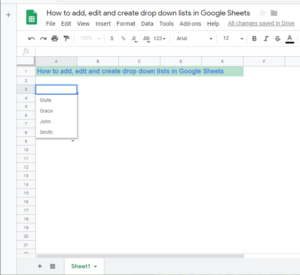 How to add, edit and create drop-down lists in Google Sheets ...
