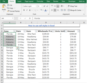 How to use cell styles - Excelchat | Excelchat