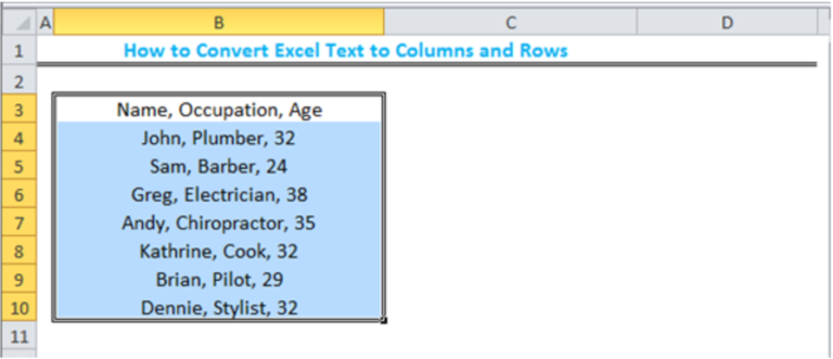 How to Convert Excel Text to Columns and Rows - Excelchat | Excelchat