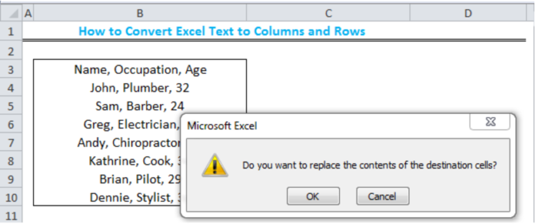 How to Convert Excel Text to Columns and Rows - Excelchat | Excelchat