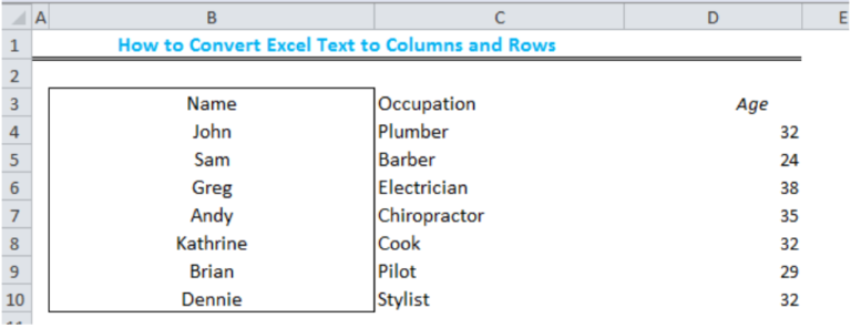 How to Convert Excel Text to Columns and Rows - Excelchat | Excelchat