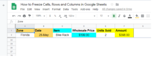 How To Freeze Cells, Rows And Columns In Google Sheets - Excelchat | Excelchat