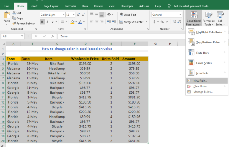 How To Change Color In Excel Based On Value - Excelchat | Excelchat
