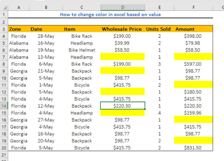 How To Change Color In Excel Based On Value - Excelchat | Excelchat