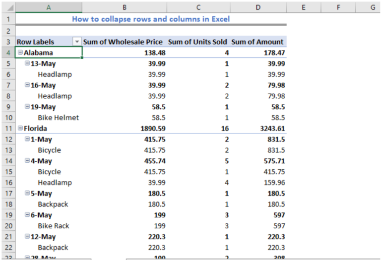 How To Collapse Rows And Columns In Excel - Excelchat | Excelchat
