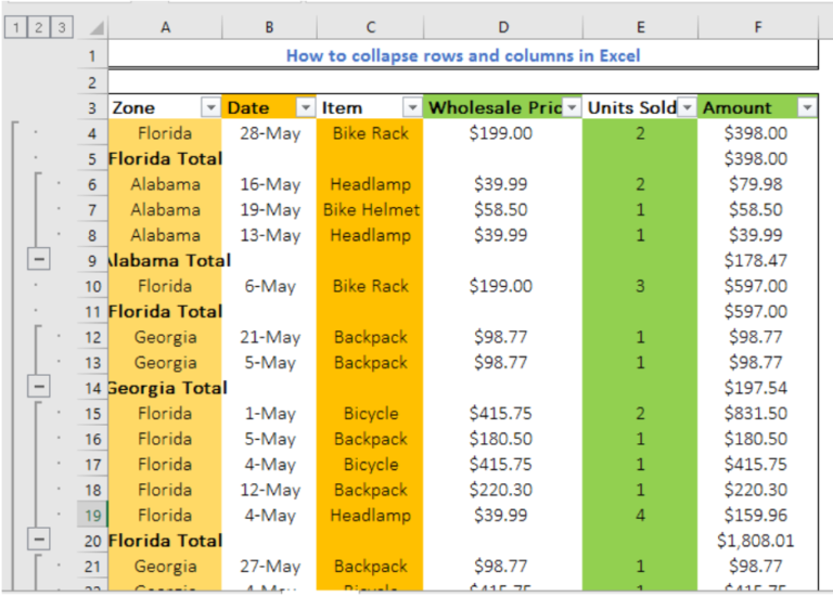 How To Collapse Rows And Columns In Excel Excelchat Excelchat