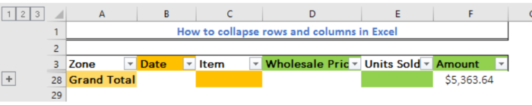 How To Collapse Rows And Columns In Excel - Excelchat | Excelchat