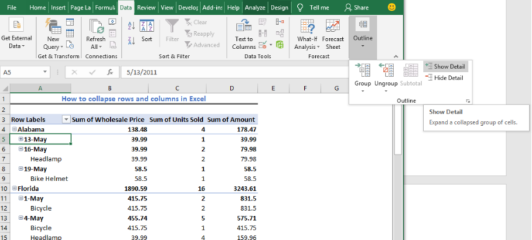 How To Collapse Rows And Columns In Excel - Excelchat | Excelchat