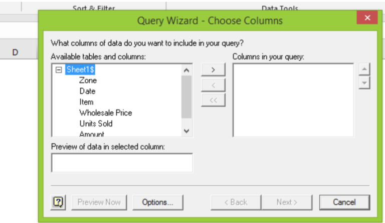How to create a Microsoft query in excel - Excelchat | Excelchat