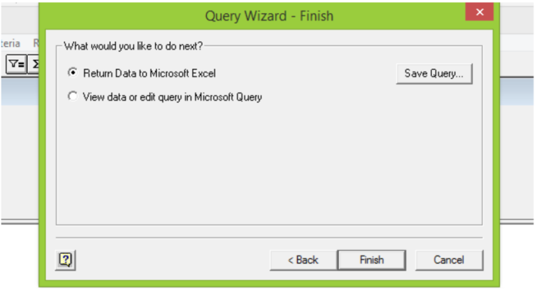 How to create a Microsoft query in excel - Excelchat | Excelchat