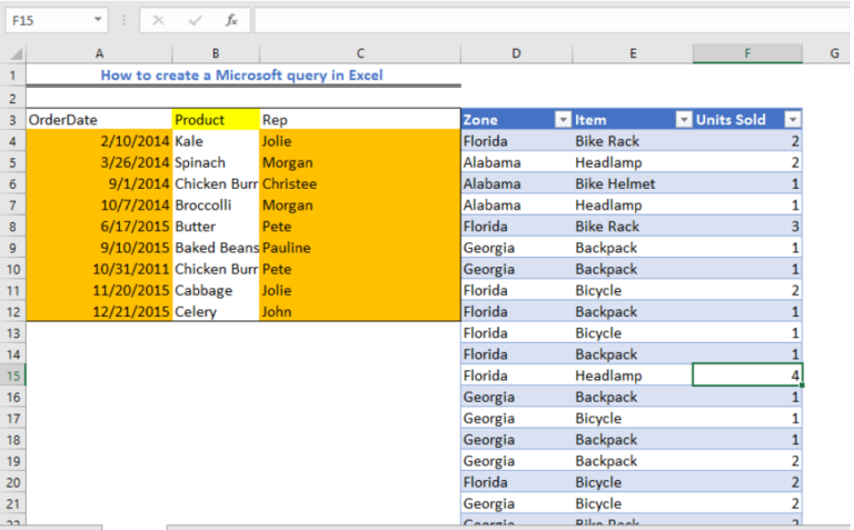 How to create a Microsoft query in excel - Excelchat | Excelchat