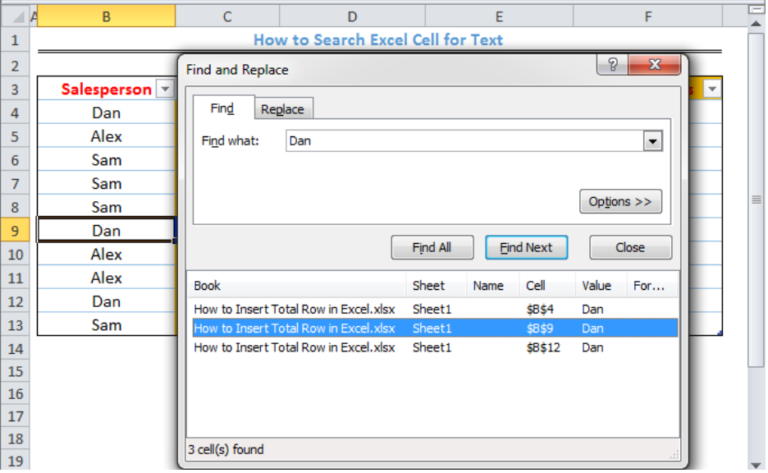How to Search Excel Cell for Text - Excelchat | Excelchat