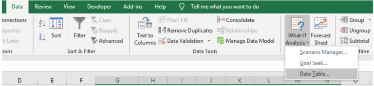 Using a Data Table to Carry Out Sensitivity Analysis - Excelchat | Excelchat