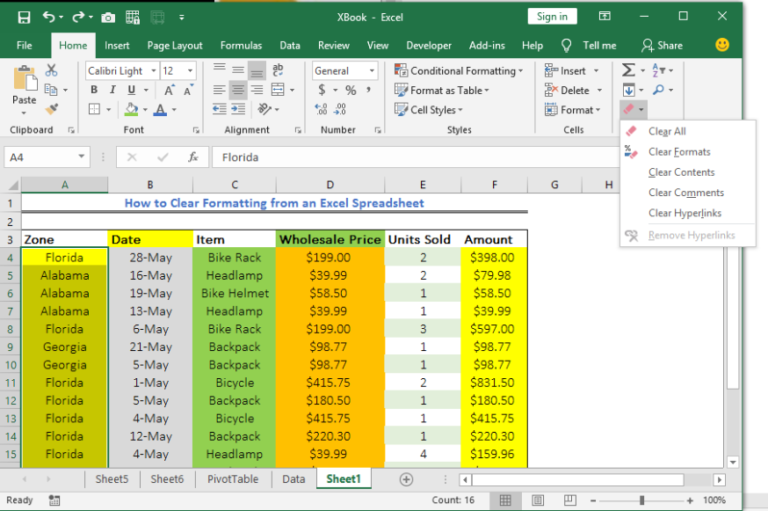 How to Clear Formatting from an Excel Spreadsheet - Excelchat | Excelchat