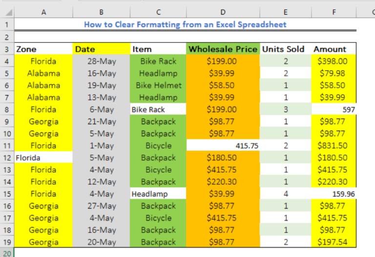 How to Clear Formatting from an Excel Spreadsheet - Excelchat | Excelchat