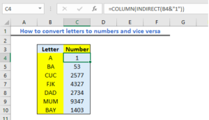 How to Convert Letters to Numbers And Vice Versa - Excelchat | Excelchat