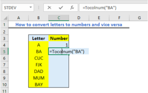 How to Convert Letters to Numbers And Vice Versa - Excelchat | Excelchat