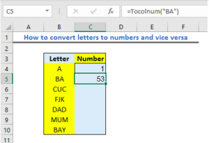 How to Convert Letters to Numbers And Vice Versa - Excelchat | Excelchat