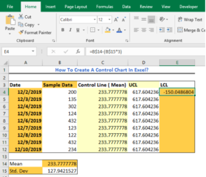 How to Create A Control Chart - Excelchat | Excelchat