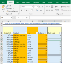How to fill blank cells with zero or any specific value - Excelchat ...