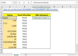 How to use the Excel ISNUMBER and ISNUMERIC VBA Function | Excelchat