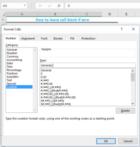 How to leave cell blank if Zero | Excelchat