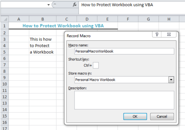 How to Protect Workbook using VBA | Excelchat