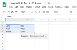 How to Split Cells and Split Text to Columns and Rows in Google Spreadsheet | Excelchat