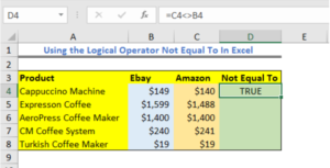 Using the Logical Operator Not Equal To In Excel | Excelchat