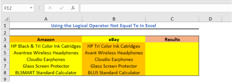 Using the Logical Operator Not Equal To In Excel | Excelchat