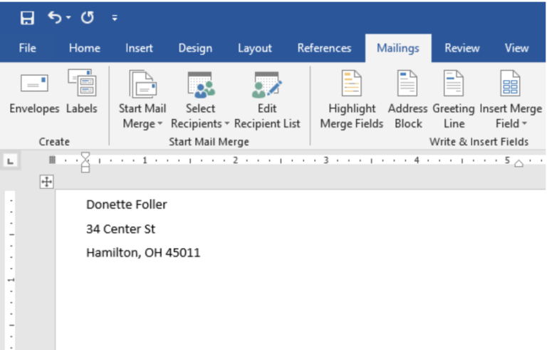 How to Create Mailing Labels in Excel | Excelchat